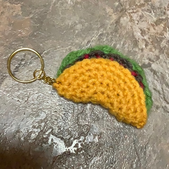 Hand Crafted | Accessories | Crochet Taco Keychain | Poshmark